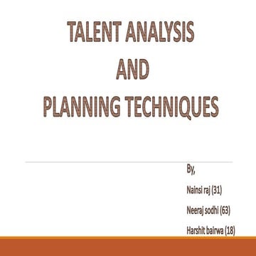 Talent analysis and planning techniques | PPTX | Resume Writing and ...