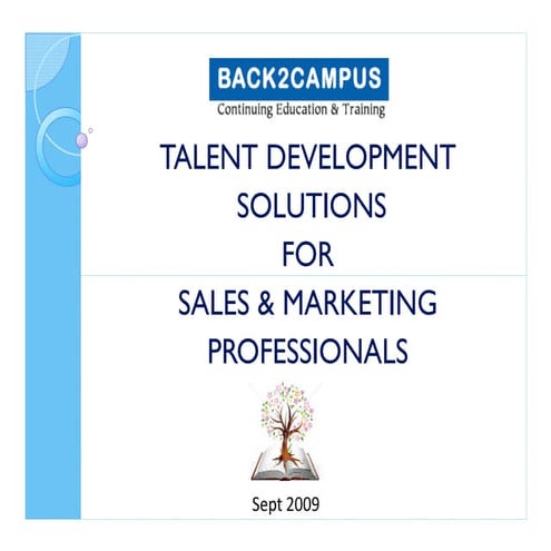 Talent Development Programs For Sales & Marketing | PPT
