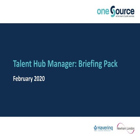 Talent Hub Manager: Briefing Pack | PPT