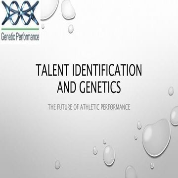 Talent Identification and Genetics | PPT