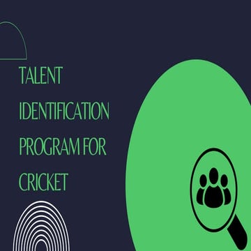 Talent id program for cricket based on latest technology | PDF