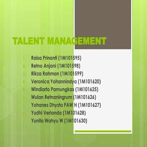 Talent management | PPTX