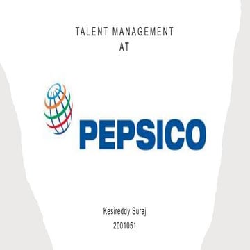 Talent management at Pepsico | PPTX