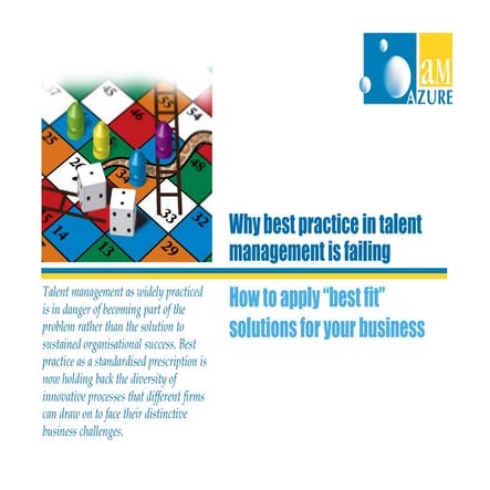 Talent Management Why Best Fit Beats Best Practice | PDF