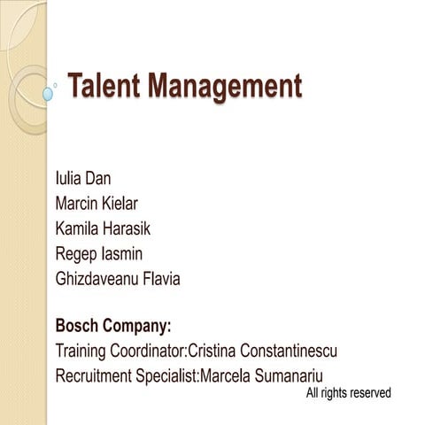Talent management final | PPTX