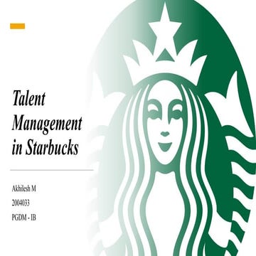 Talent management in starbucks | PPTX