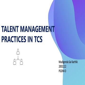 HUMAN RESOURCE MANAGEMENT POLICIES OF TCS AND PANTALOONS | PPTX