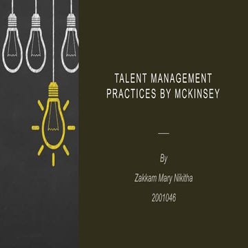 Talent management practices by mc kinsey | PPT