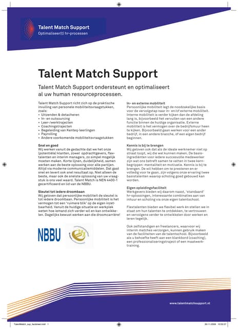 Talent Match Professionals Factsheet | PDF