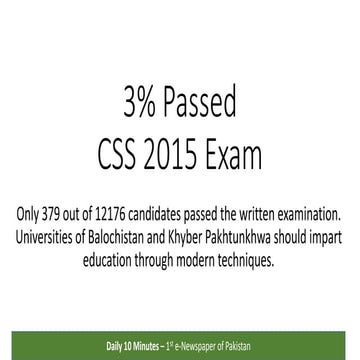 CSS 2015 Examination | PPTX | Educational Assessment | Education