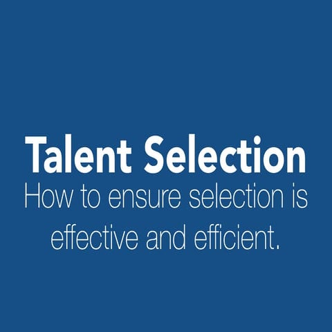 Talent selection | PDF