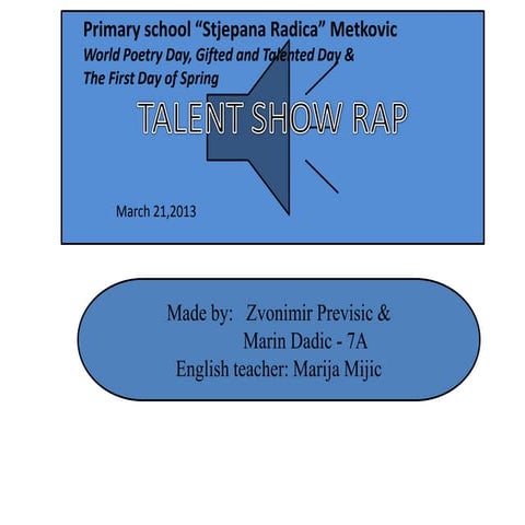 Talent show rap | PPT