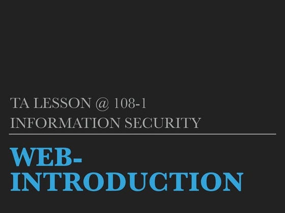 TA Lesson Web-109 | PPT