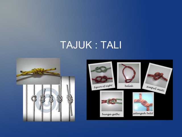 Ikatan dan simpulan asas | PPTX