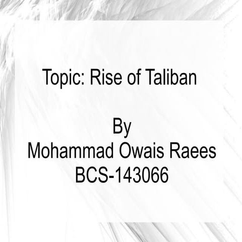 Taliban | PPT
