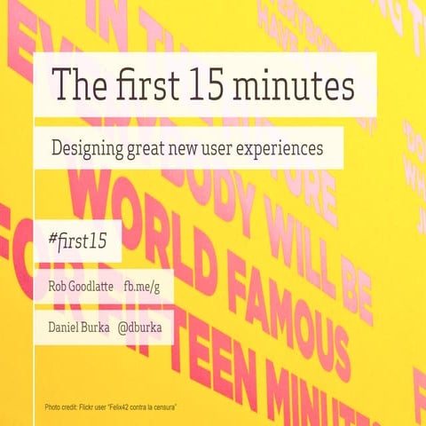 Designing the First Fifteen Minutes | PDF