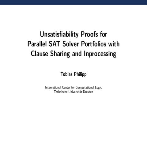 Unsatisfiability Proofs for Parallel SAT Solver Portfolios with Clause Sharing and Inprocessing ...