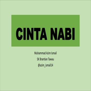 Slide Tazkirah & Ceramah Maulidur Rasul | PDF