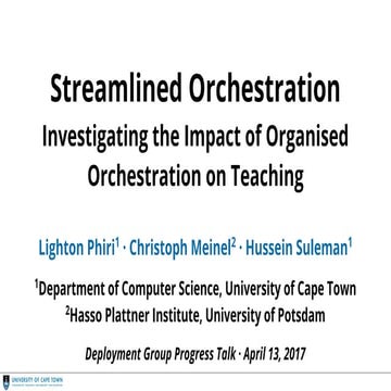 Streamlined Technology-driven Orchestration: Investigating the Impact ...