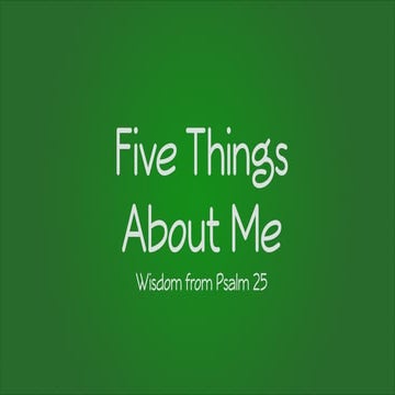 Five Things About Me | PPT