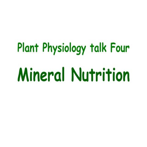 Nutrient Movement in Soils- Nutrient Absorption By Plants Mechanistic ...