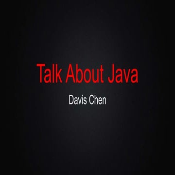 Talk about java | PPT