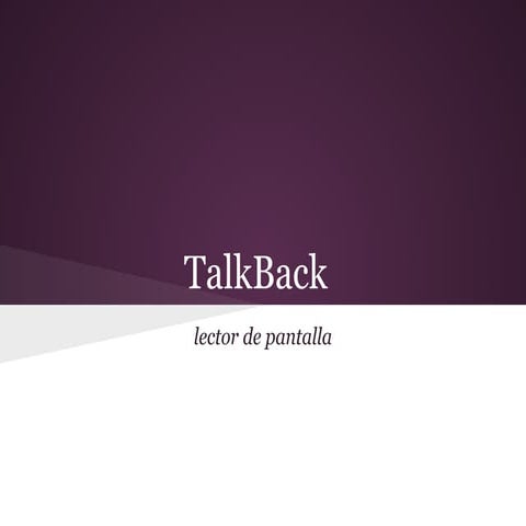 Talk back | PDF