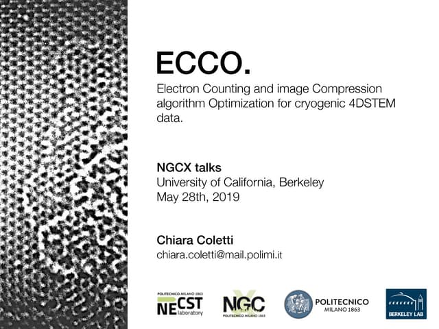Ecco Electron Counting And Image Compression Algorithm Optimization 0318