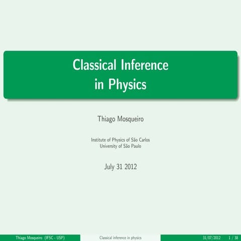 Classical inference in/for physics | PDF