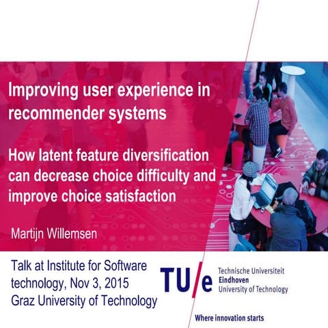 Improving user experience in recommender systems | PPT