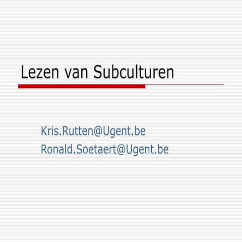 talkie walkie congres - kris rutten en ronald soetaert | PPT