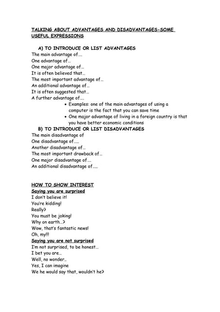 IELTS Advantage and Disadvantage Essay Template and Cheat Sheet | PDF