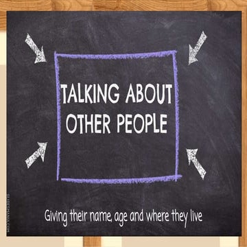 Talking about other people | PPTX