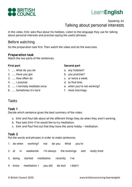 Unit 06 tv_activity_worksheets | PDF