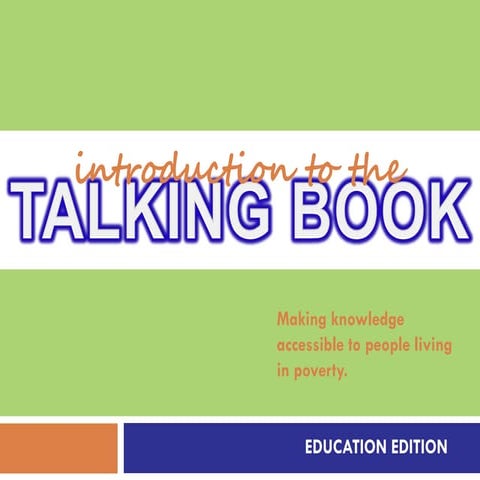 Talking Book For Education | PDF