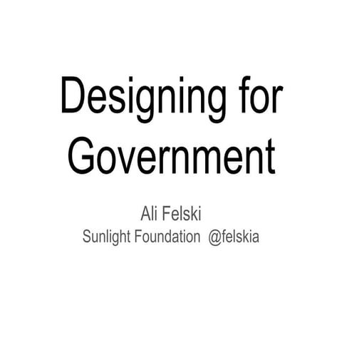 Designing for Government | PPTX