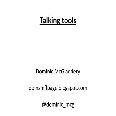 Talking tools | PPTX