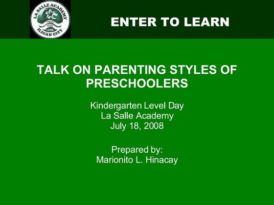 Early childhood education powerpoint | PPT
