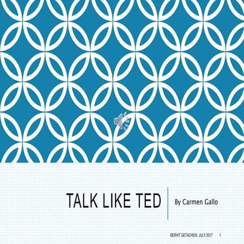 Talk like TED - Book Summary | PPTX