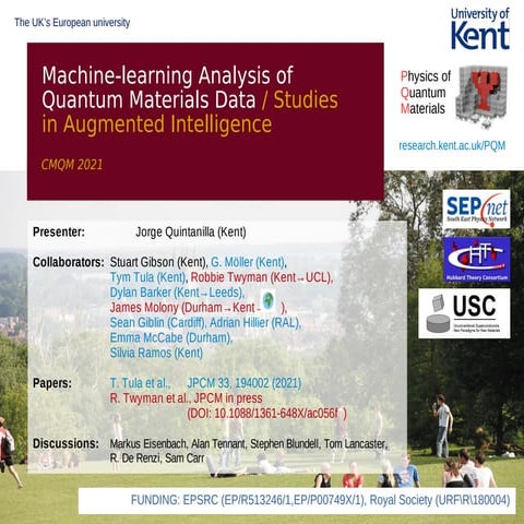 Principal Component Analysis of Quantum Materials Data: a Study in ...
