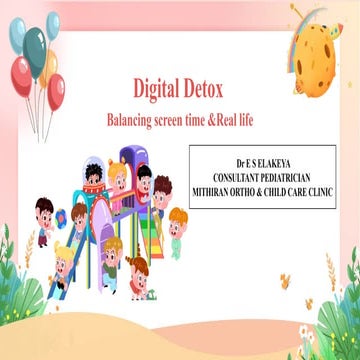 TALK ON DIGITAL DETOX Balancing screen time and real life | PPTX