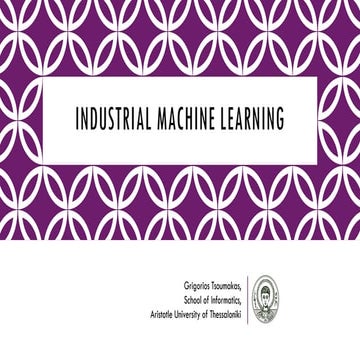Application of machine learning in industrial applications