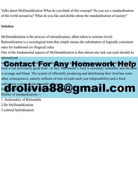 Macdonaldization | PPT