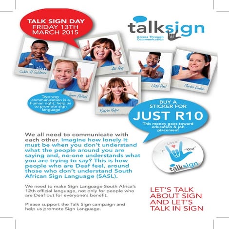 Talk sign a5 flyer 2015 | PDF