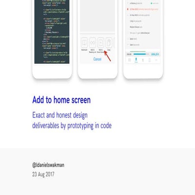 Add to Home Screen - Exact and honest design deliverables by ...