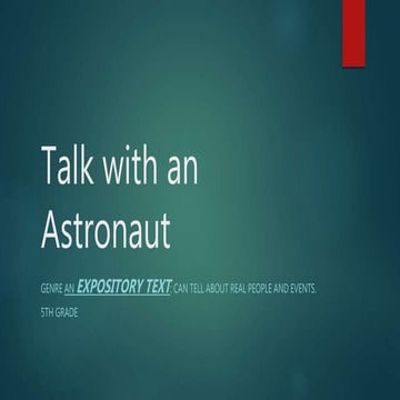 Talk with an astronaut | PPT