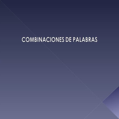 Combinacion de palabras | PPT