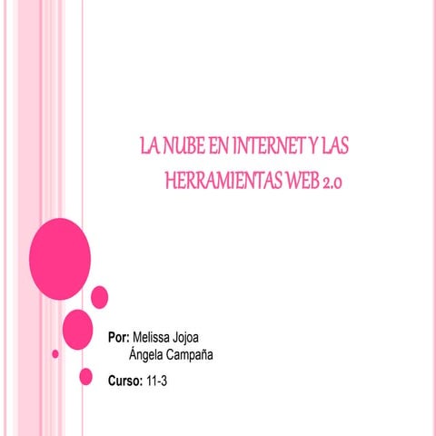 La nube y las herramientas web 2.0 | PPTX