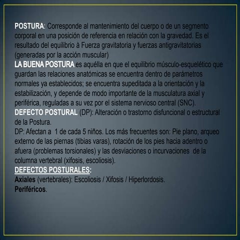 Defectos posturales | PPTX