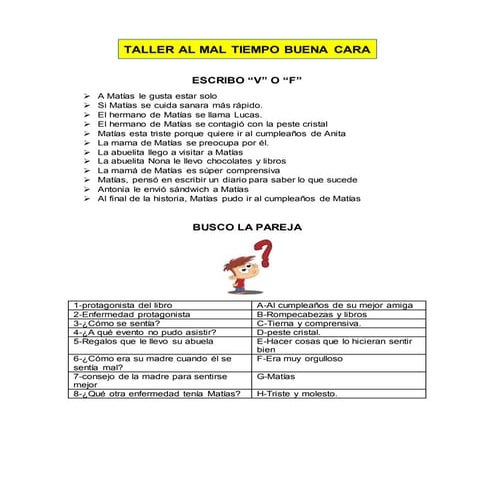 TALLER AL MAL TIEMPO BUENA CARA | DOCX